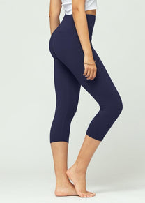 Womens Navy Blue Capri Leggings | MomMe And More Boutique – MomMe and More